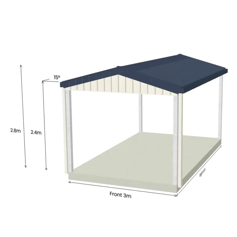 Custom Design Single Carport Kit » Tip Top Yards